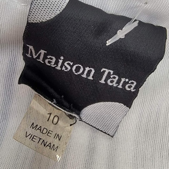 Maison Tara | Dresses | Maison Tara Dress Size Women Fit Flare Stripe ...